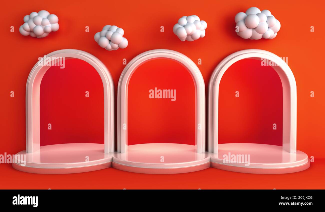 simple geometric podium pastel color scene minimal design for product ...