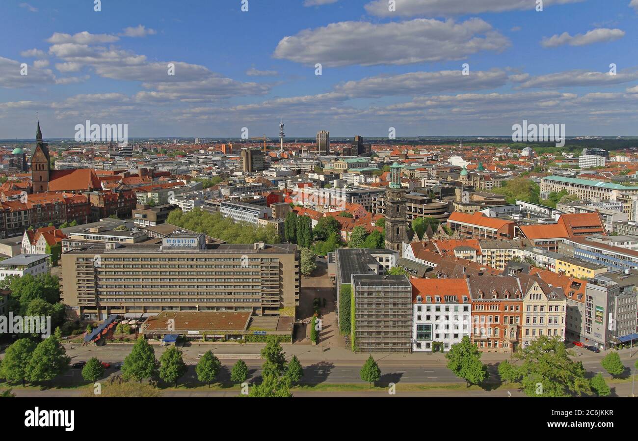 Hanover, Germany - May 03, 2011: Aerial Cityscape at Sunny Afternoon ...