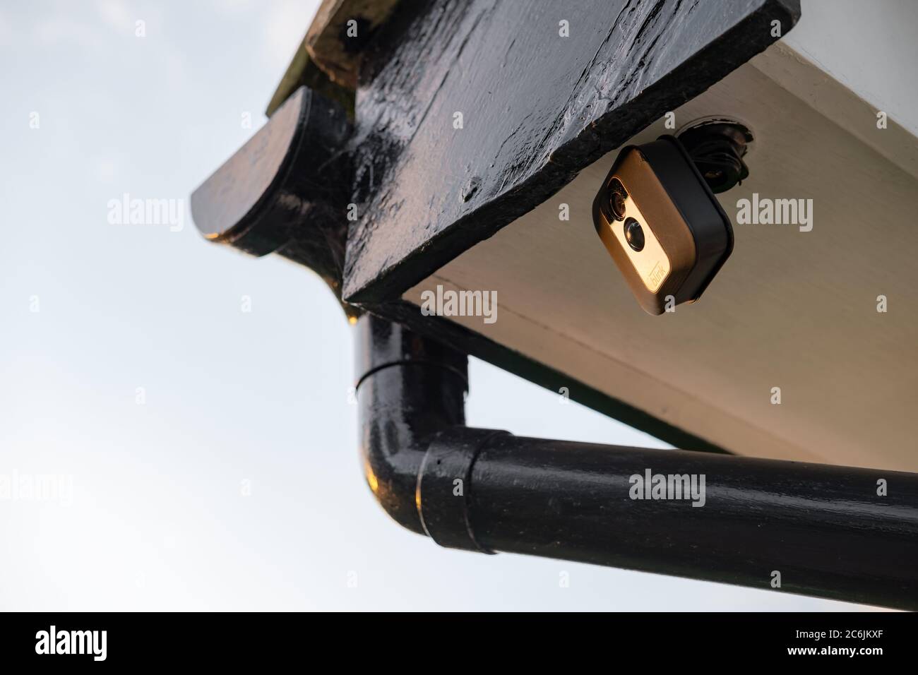 Isolated image of a new technology, wireless all-weather CCTV camera ...