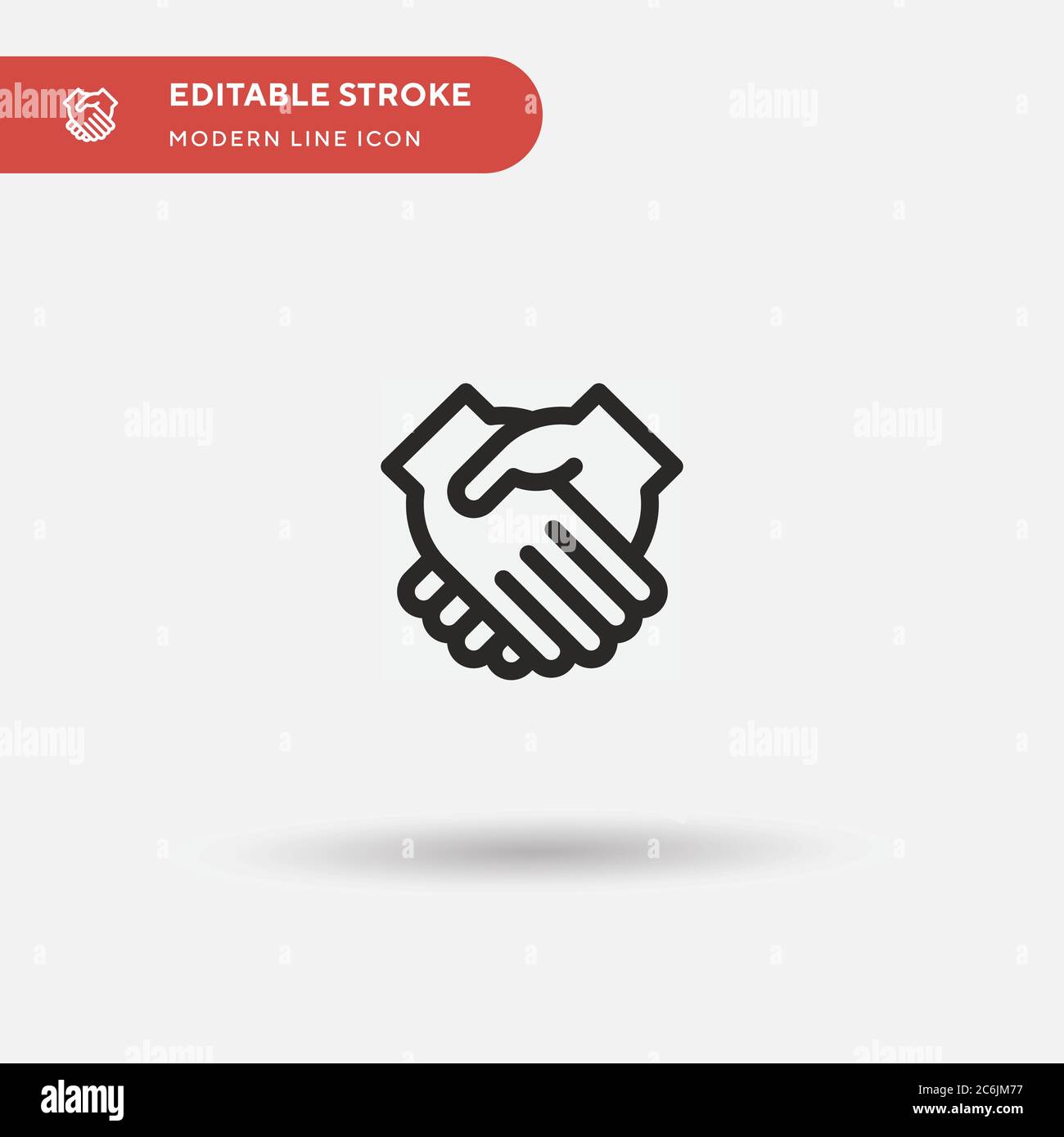 Handshake Simple vector icon. Illustration symbol design template for ...