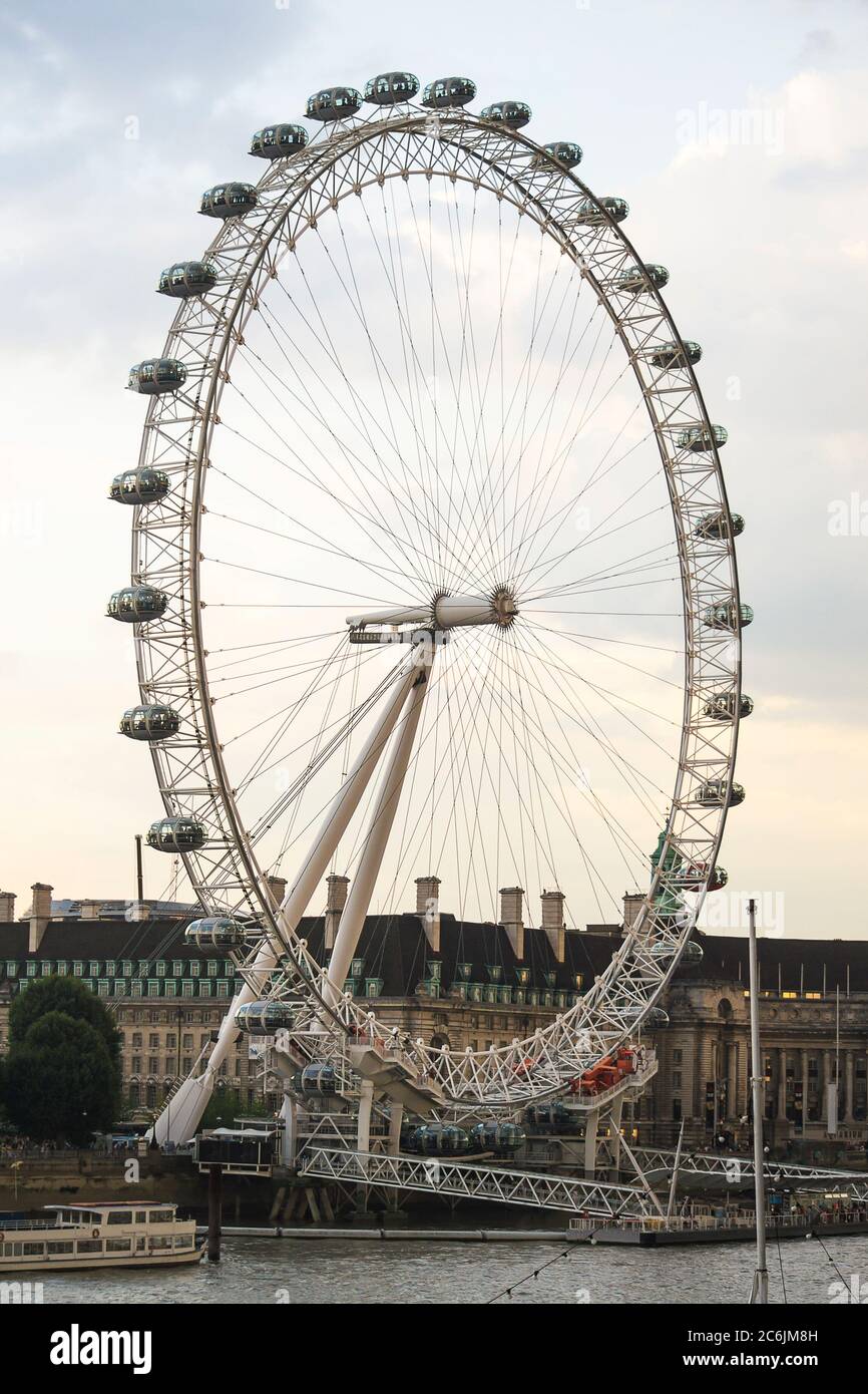 The famous London eye in the capital of England Stock Photo - Alamy