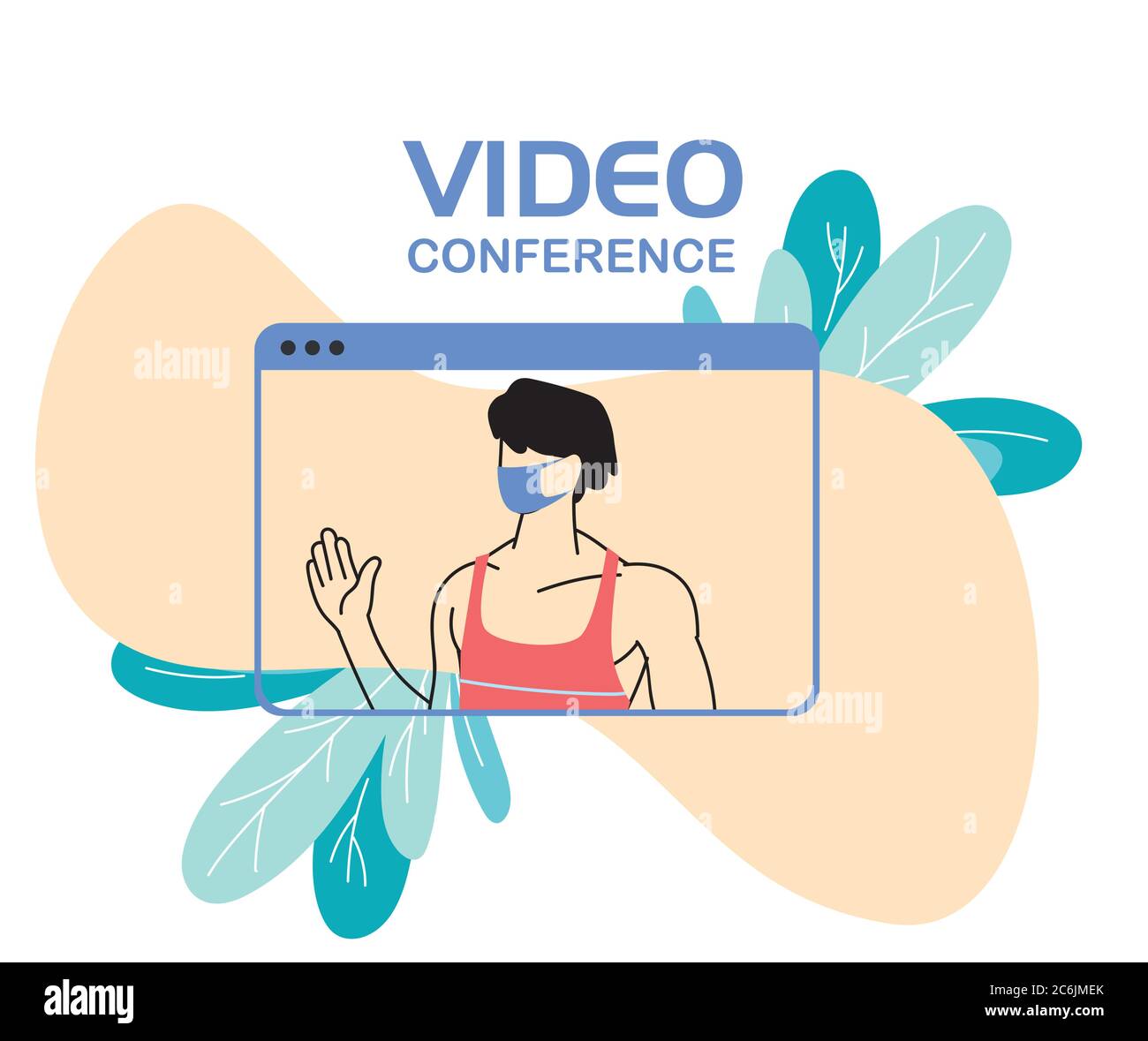 Video interview mask Stock Vector Images - Alamy