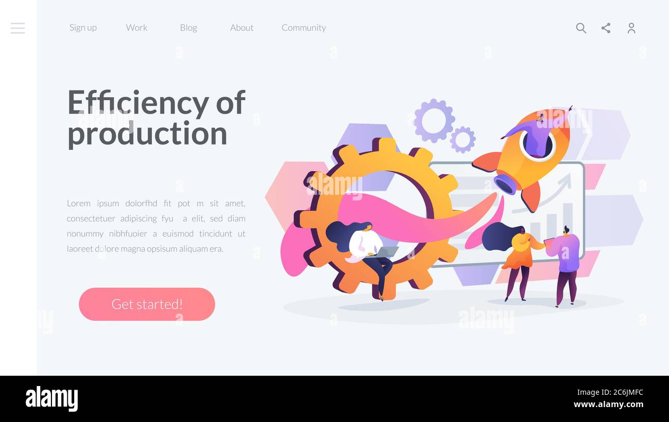 Productivity landing page concept Stock Vector Image & Art - Alamy