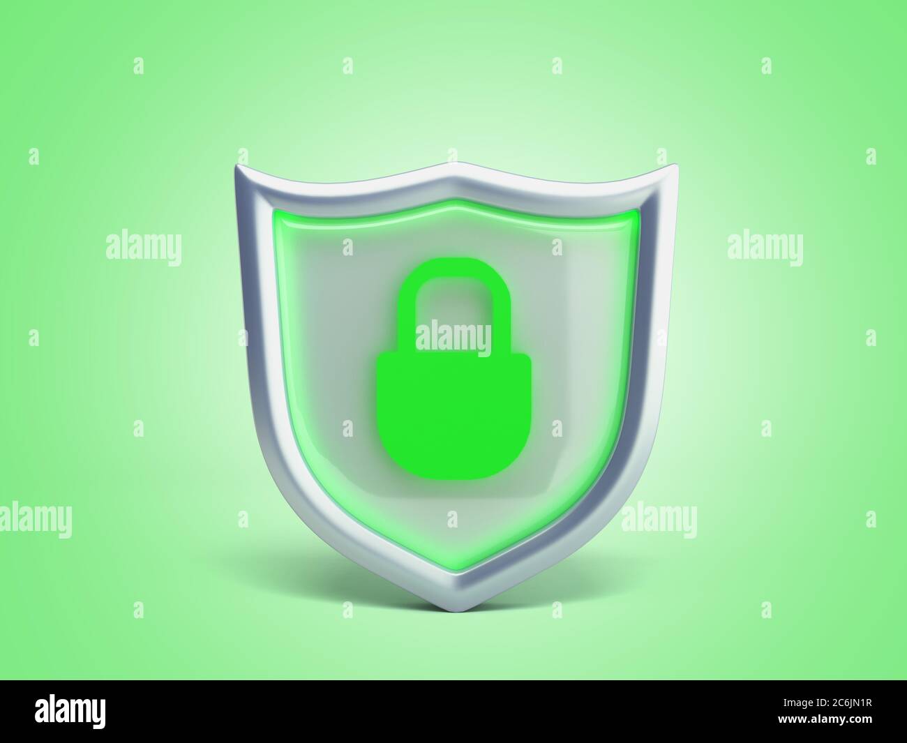 secure resource concept safety sign 3d render on green gradient Stock ...