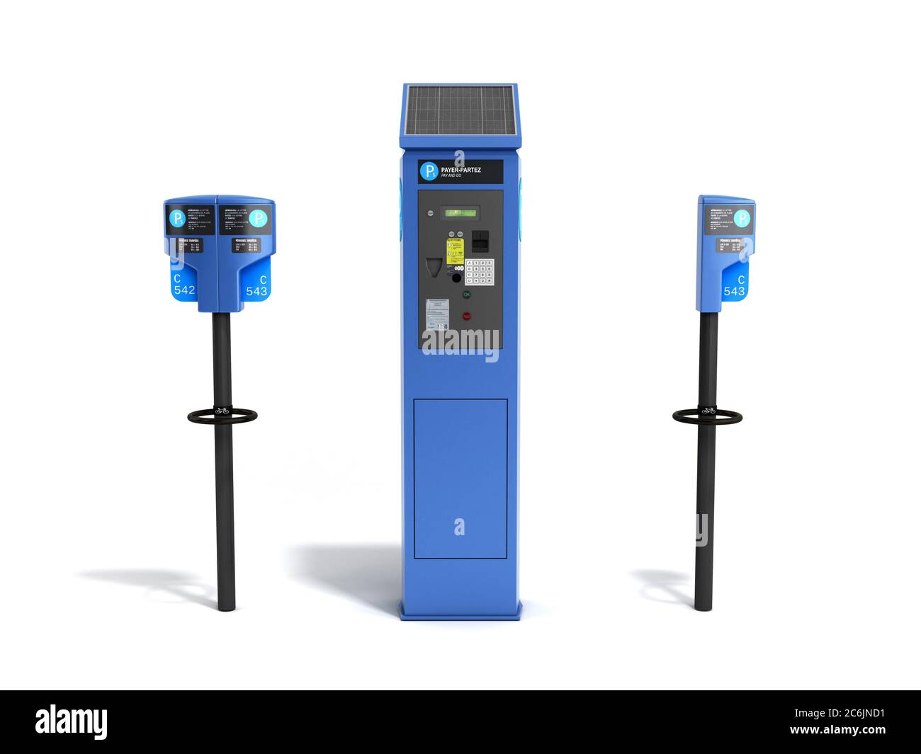 Parking machine on city Cut Out Stock Images & Pictures - Alamy