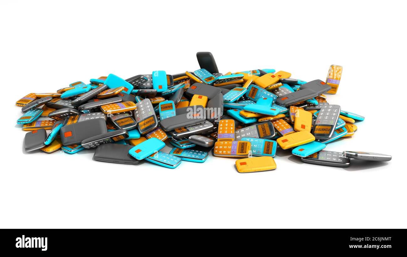 Telephone tablet pile hi-res stock photography and images - Alamy