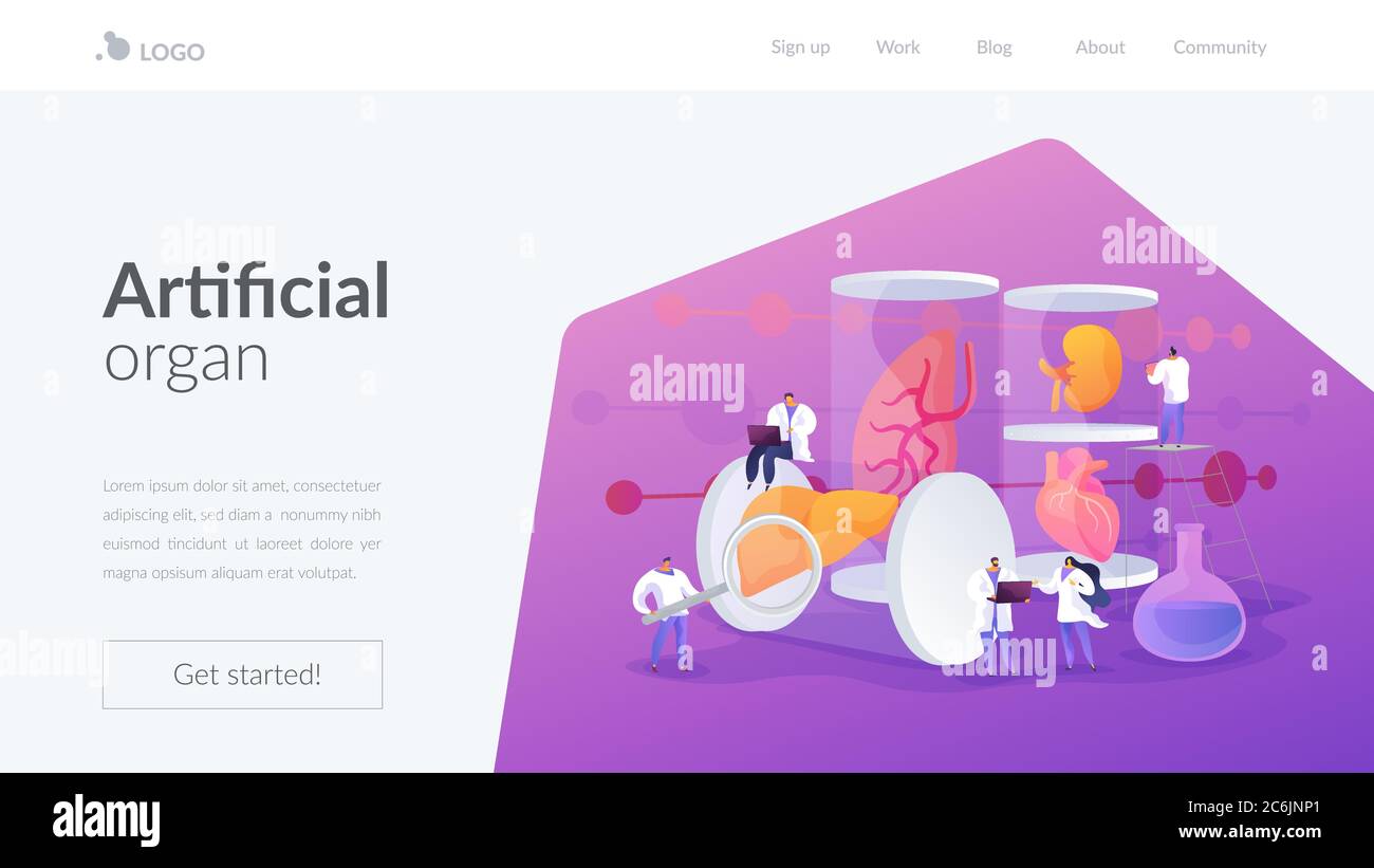 Lab-Grown Organs landing page concept Stock Vector Image & Art - Alamy
