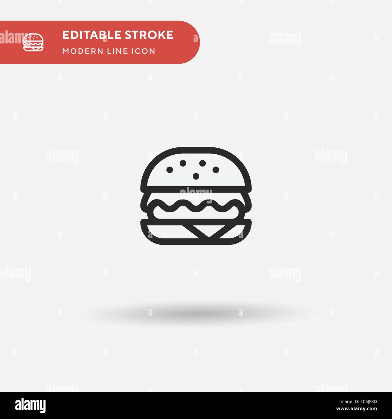 Burger Simple vector icon. Illustration symbol design template for web ...