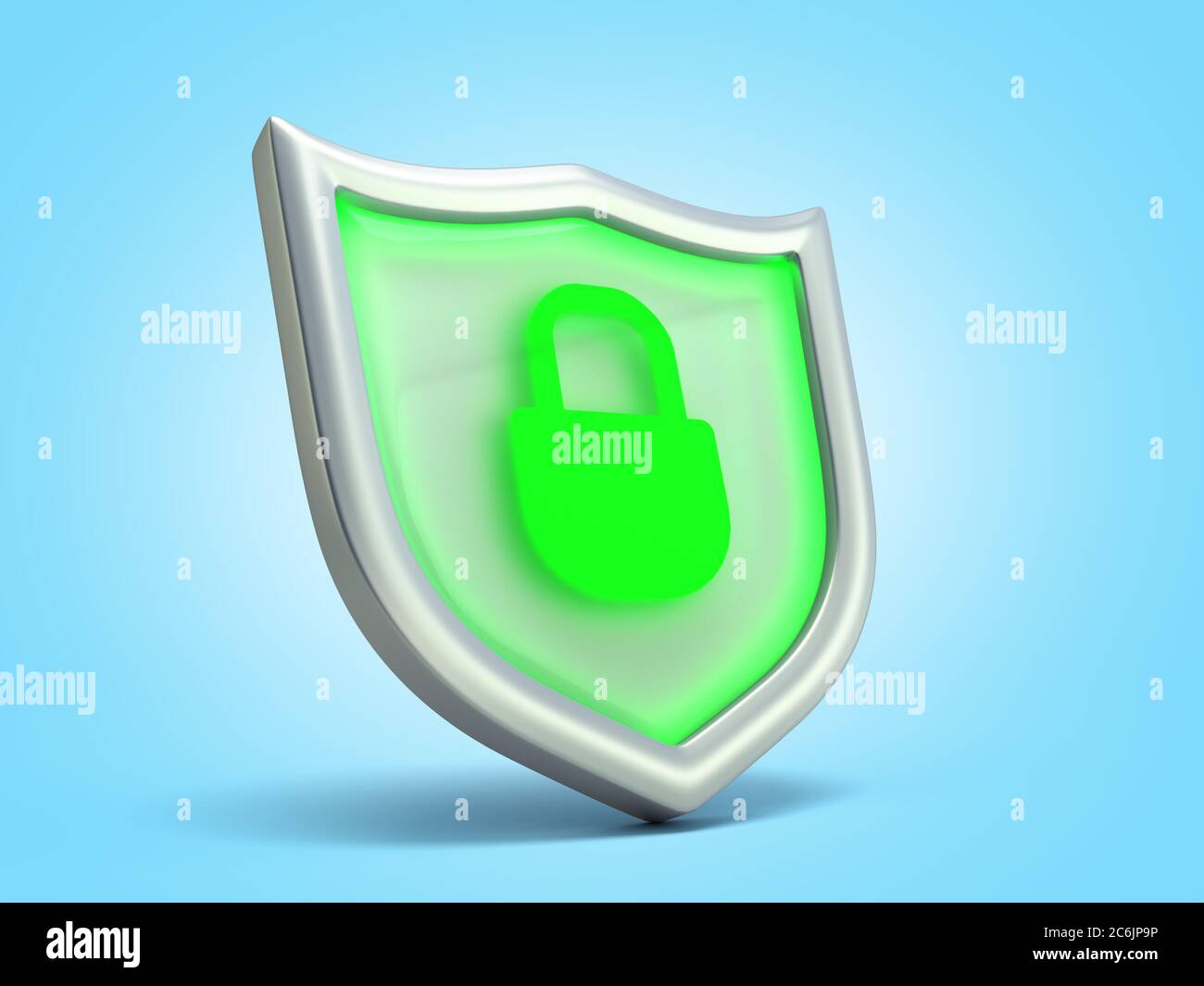 secure resource concept safety sign 3d render on blue gradient Stock ...