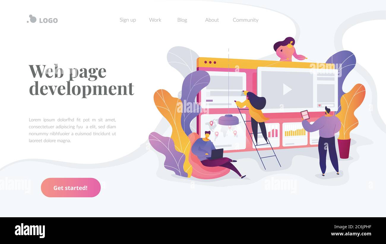 Javascript and homepage Stock Vector Images - Alamy