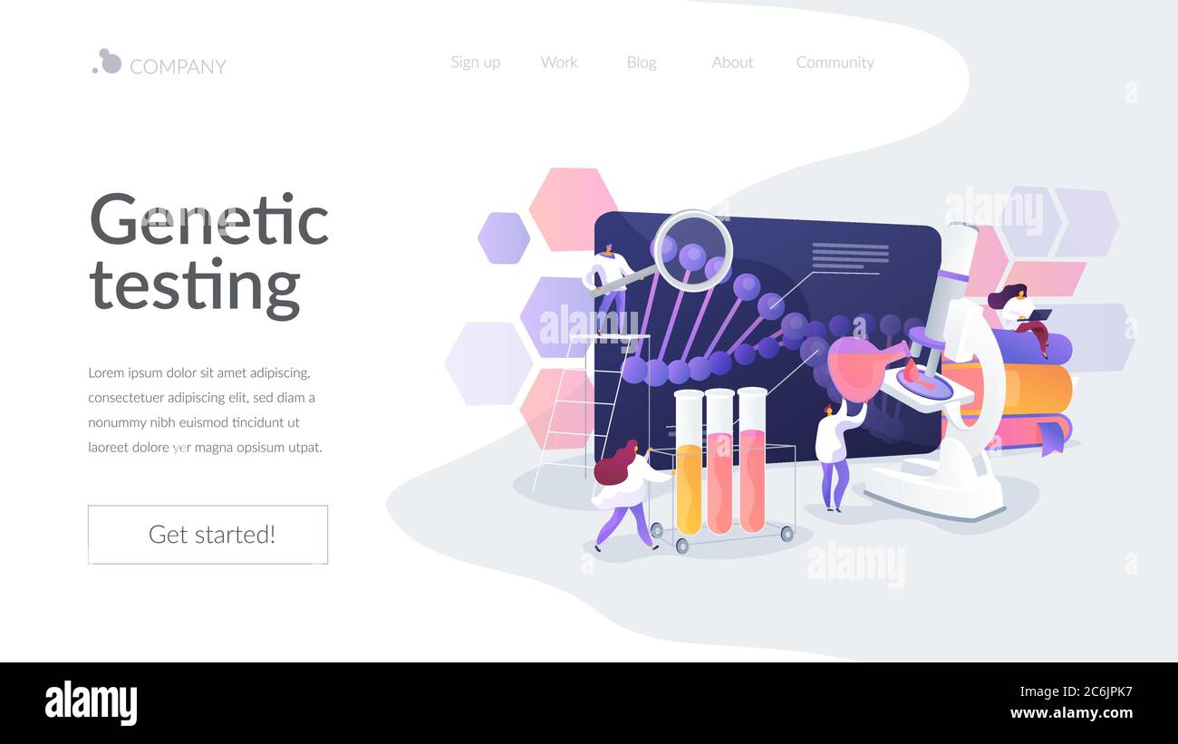 Genetic testing landing page concept Stock Vector Image & Art - Alamy