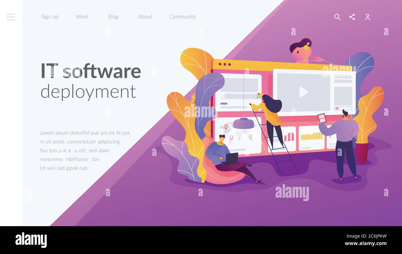 WEB development landing page template Stock Vector Image & Art - Alamy WEB development landing page template Stock Vector Image & Art - Alamy