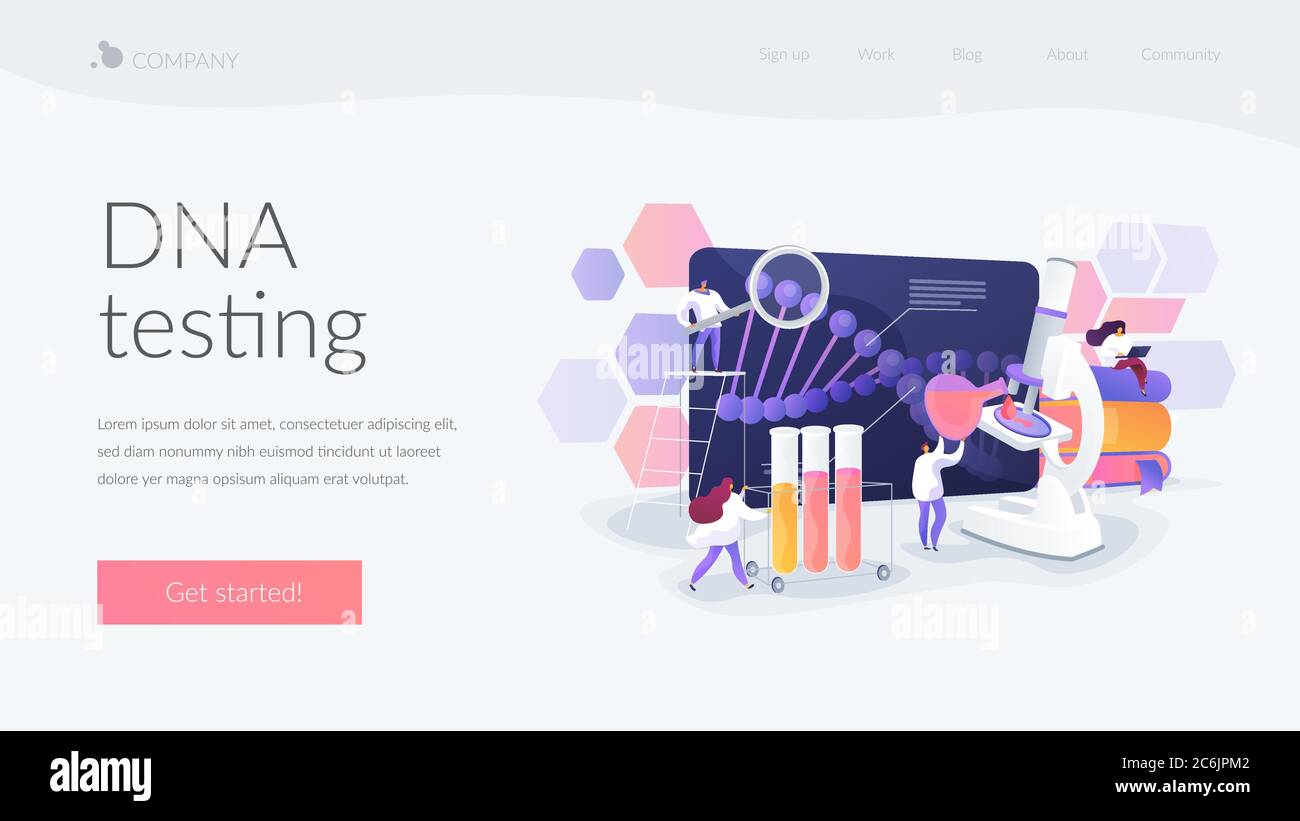 Genetic testing landing page concept Stock Vector Image & Art - Alamy