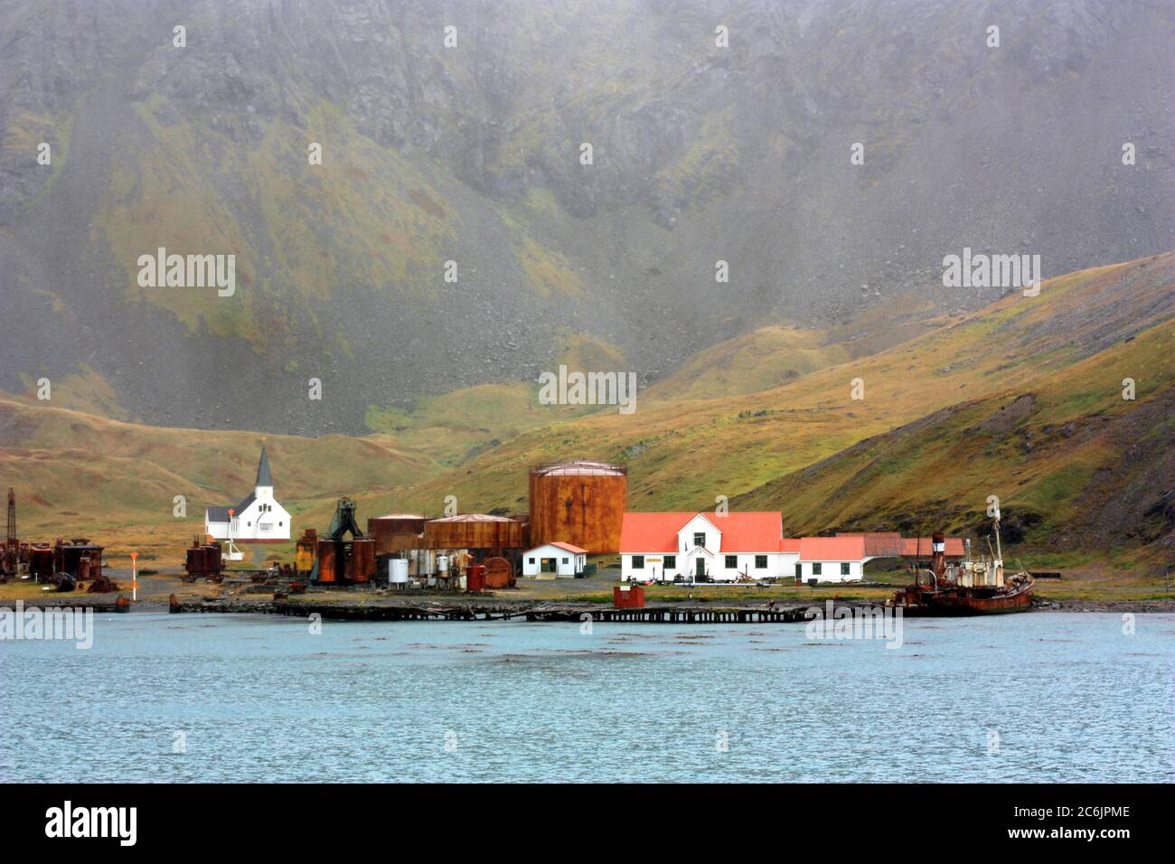 Whaling station Grytviken in South Georgia Stock Photo - Alamy