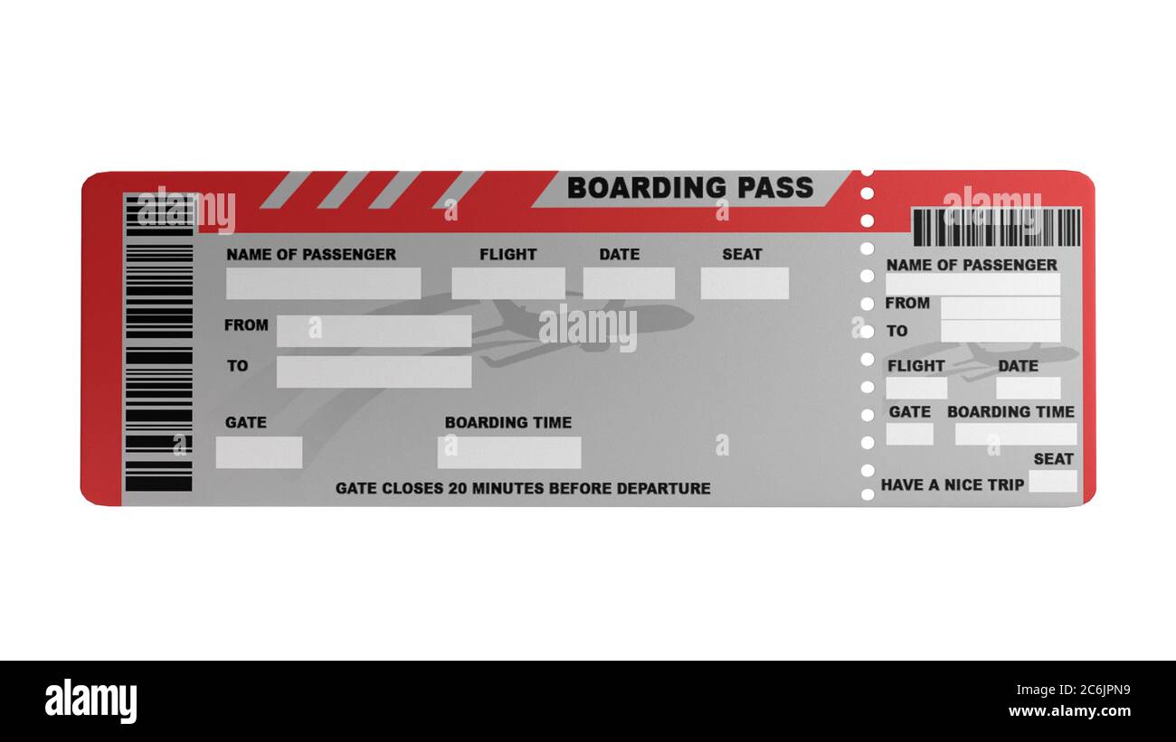 Modern World traveling world concept empty airline tickets on white no ...