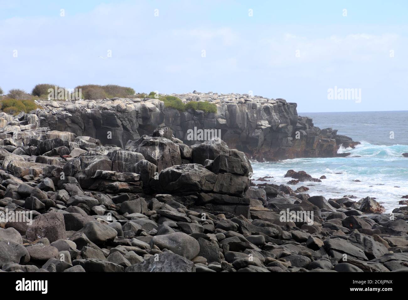 Punta Suarez coast, landscape on the island of Espanola, Galapagos ...