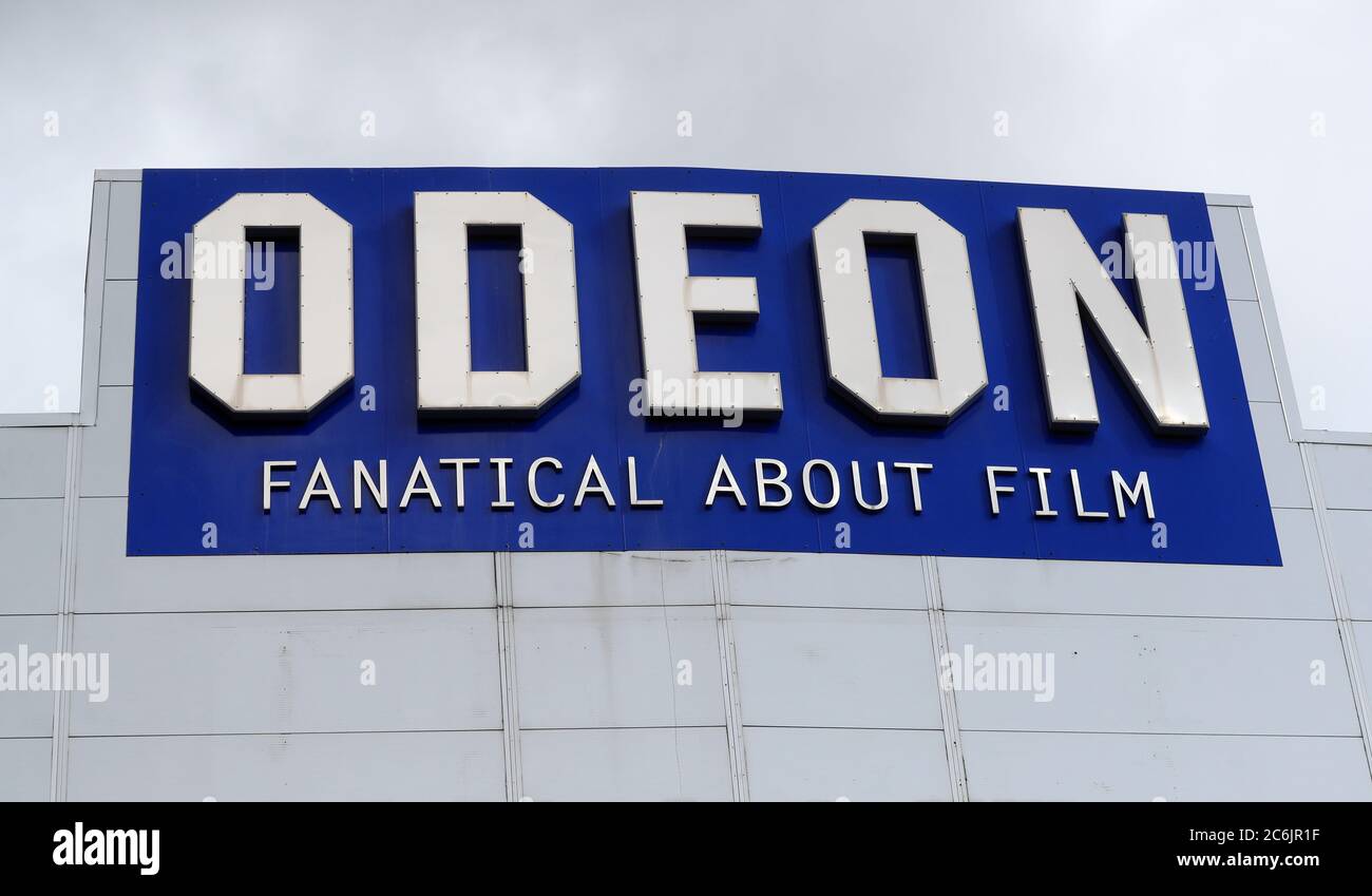 A general view of an Oden Cinema sign Stock Photo - Alamy
