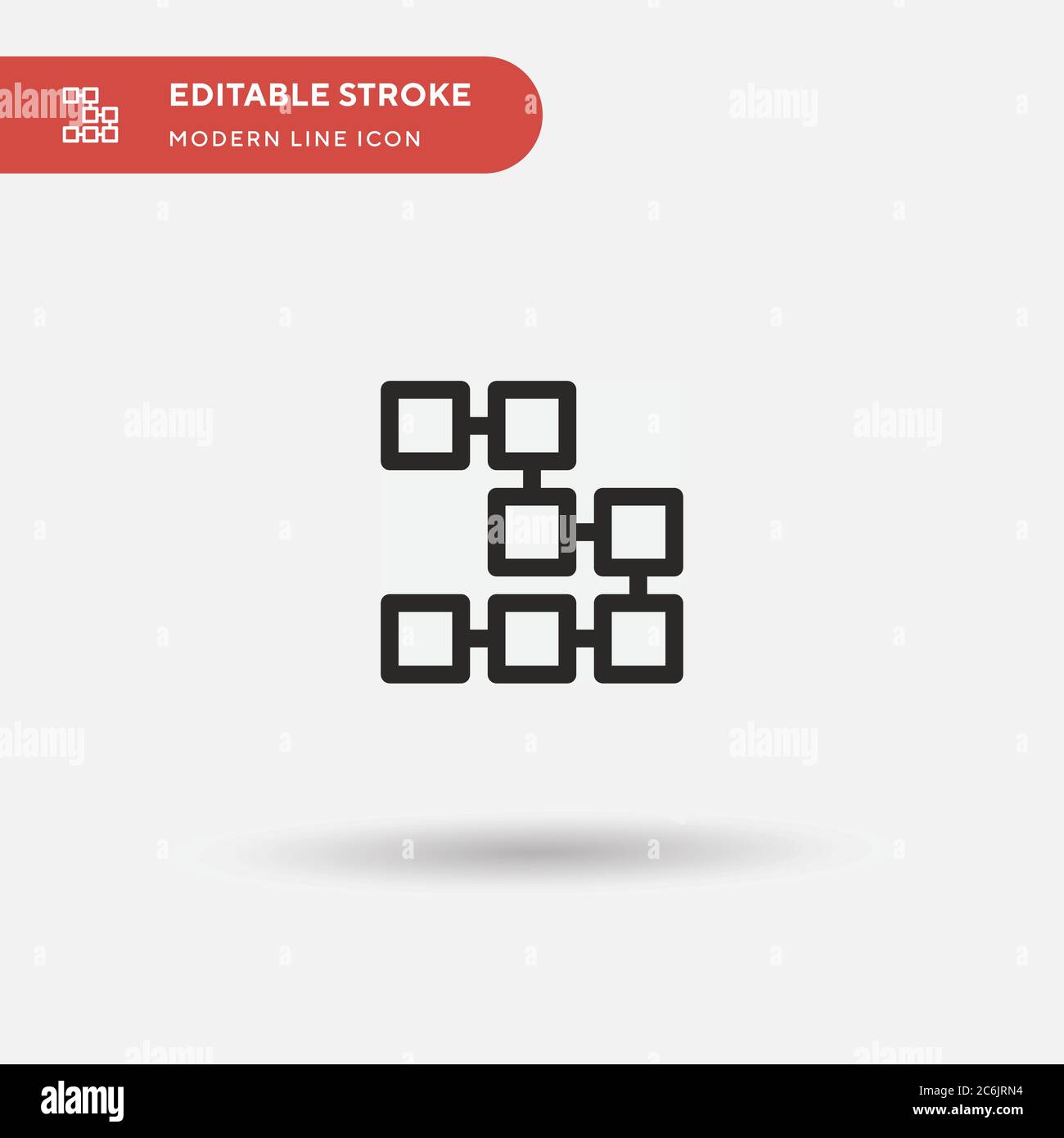 Blockchain Simple vector icon. Illustration symbol design template for ...