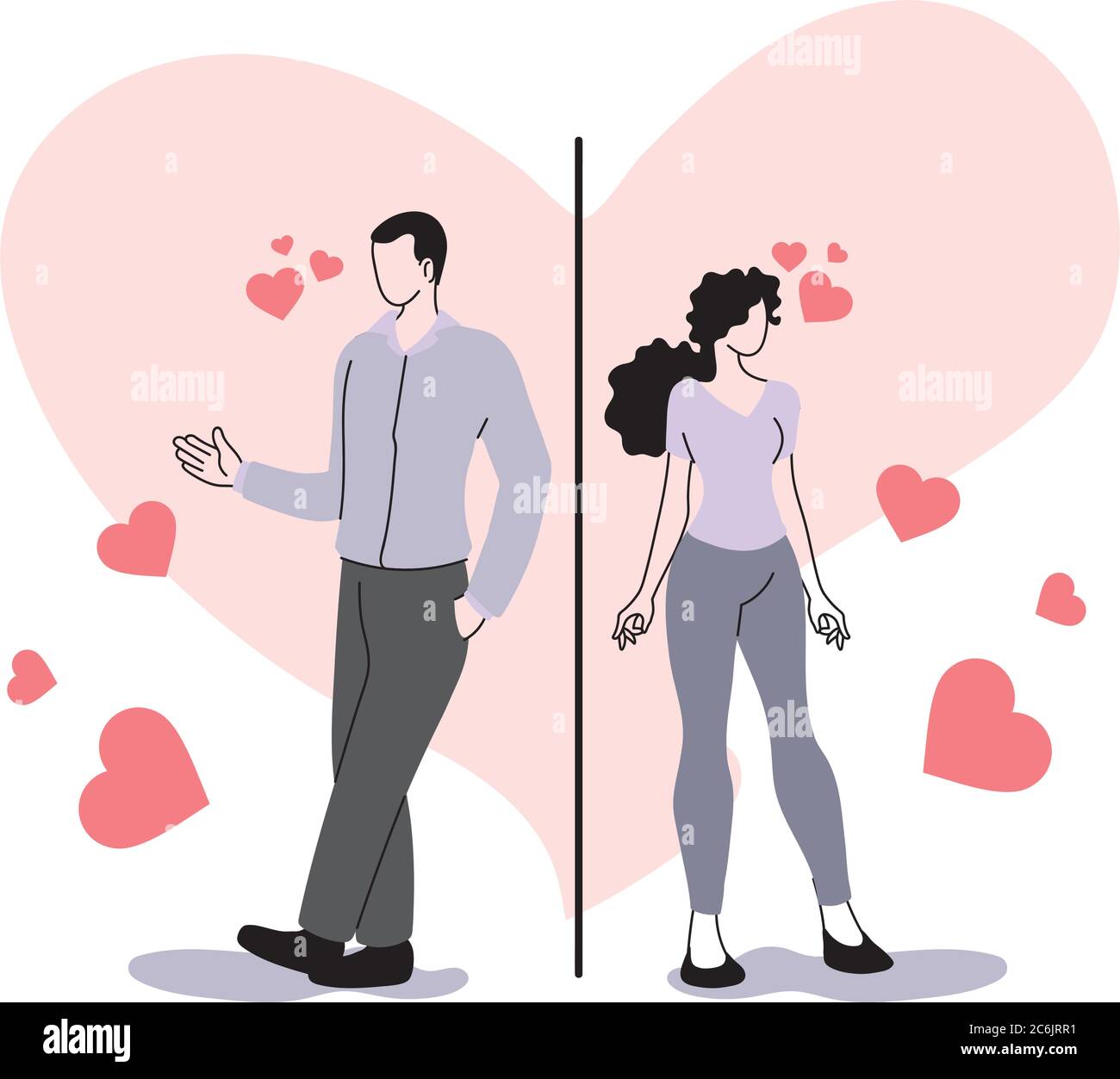 young boyfriends in love online vector illustration desing Stock Vector ...