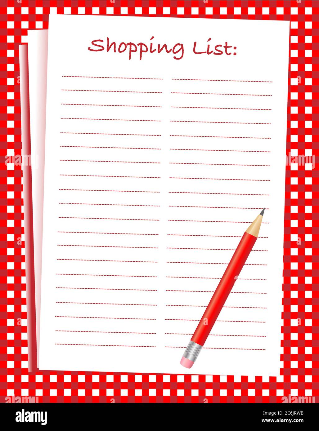 Shopping List Clipart