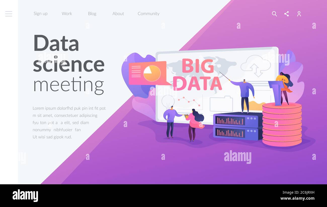 Big data conference landing page template Stock Vector Image & Art - Alamy
