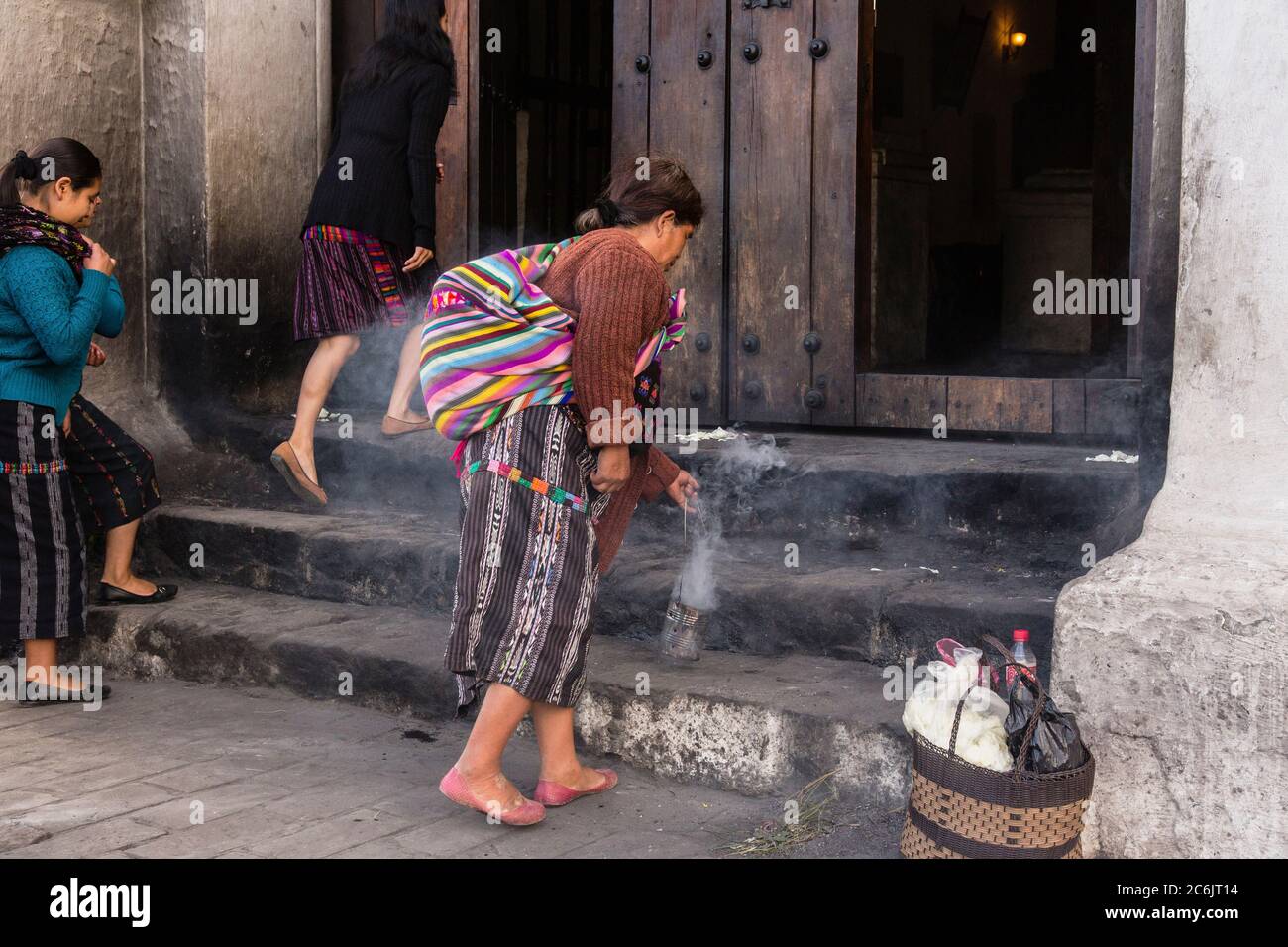 Guatemala, El Quiche Department, Chichicastenango, A Quiche Mayan woman ...