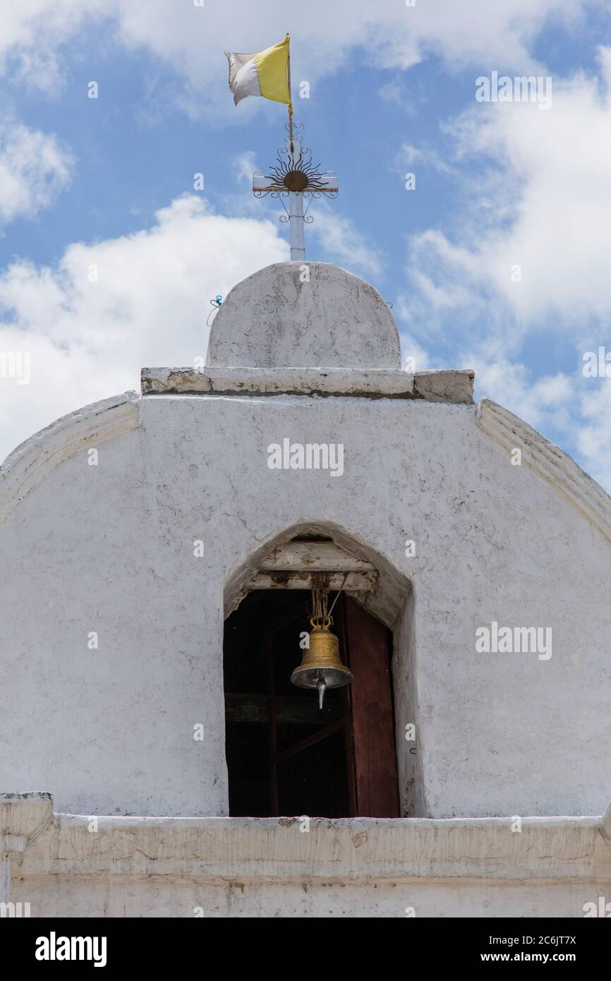 Guatemala, Solola Department, Santa Cruz la Laguna, The facade and ...