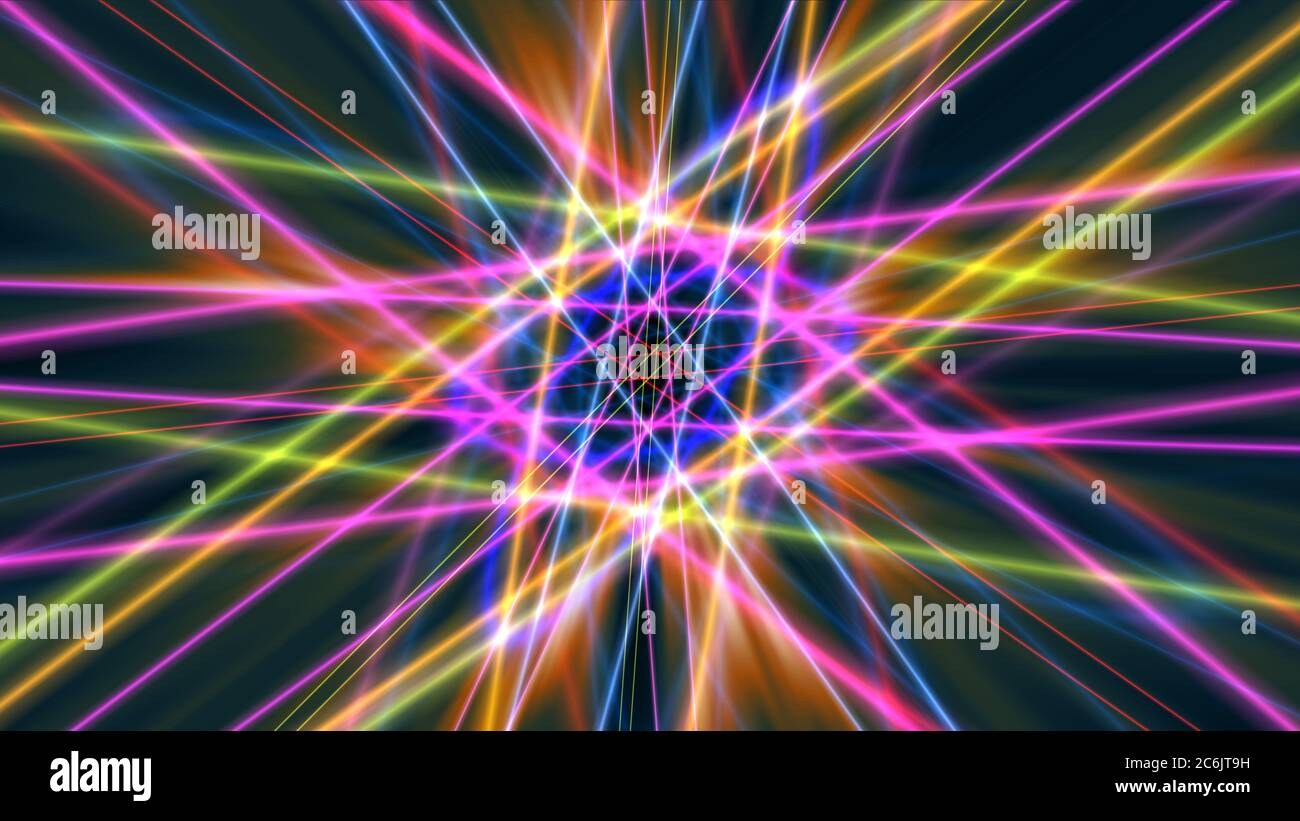 Glowing atom structure with light laser ring Stock Photo - Alamy