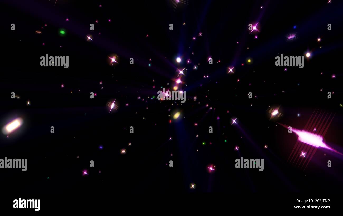 color stars light ray explosion in space Stock Photo - Alamy