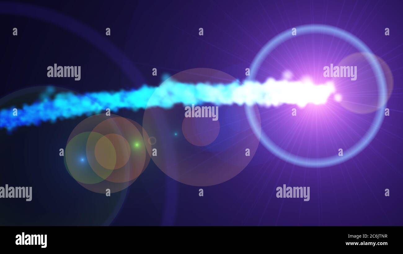 Comet light ray in the sky at Night Stock Photo - Alamy