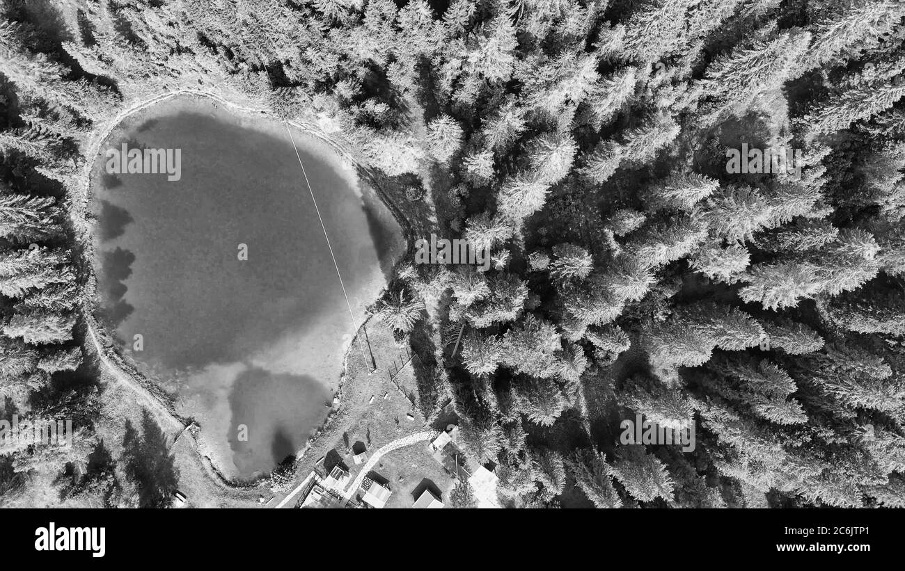 Overhead shot lake Black and White Stock Photos & Images - Alamy