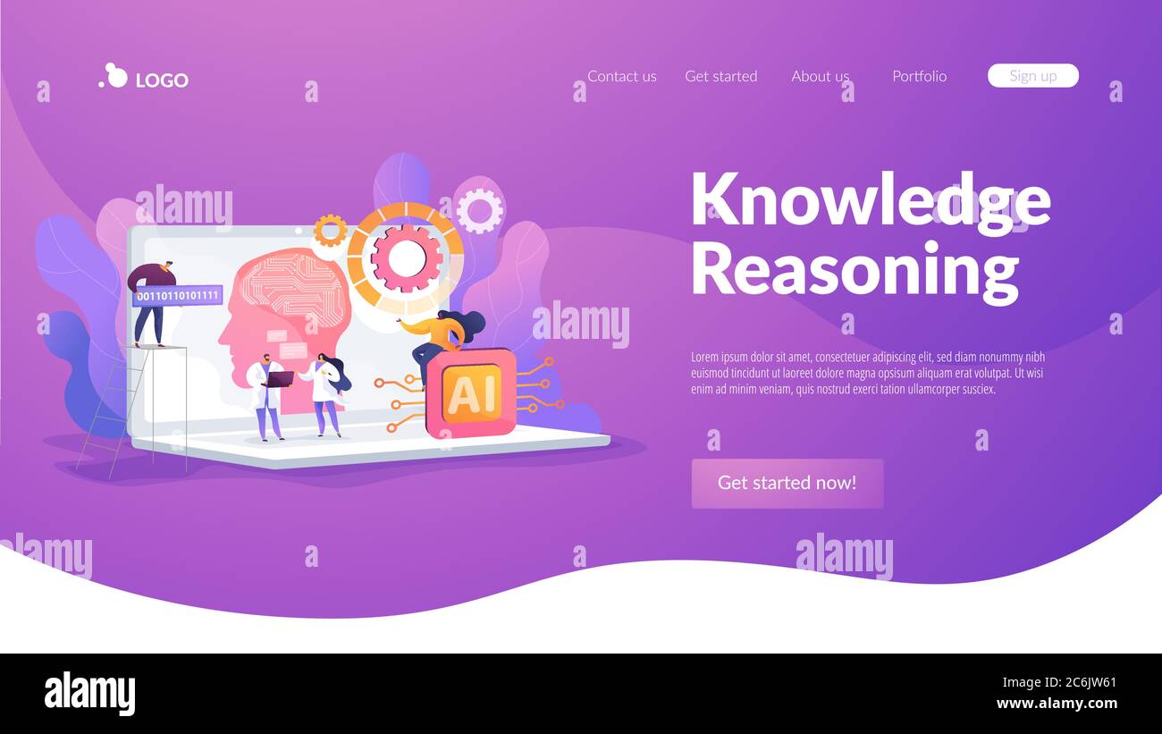 Artificial intelligence landing page template Stock Vector Image & Art ... Artificial intelligence landing page template Stock Vector Image & Art ...