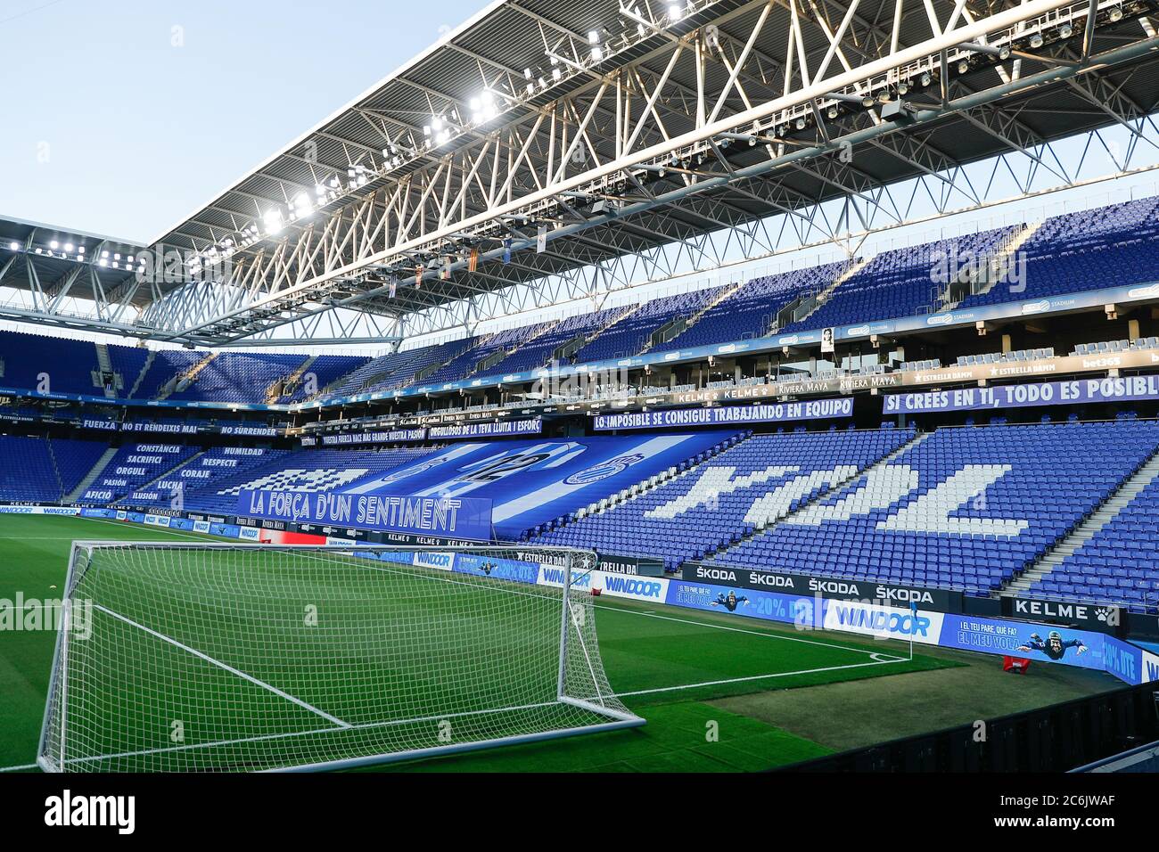 BARCELONA, SPAIN - JUNE 28: RCD Stadium during the Liga match between ...