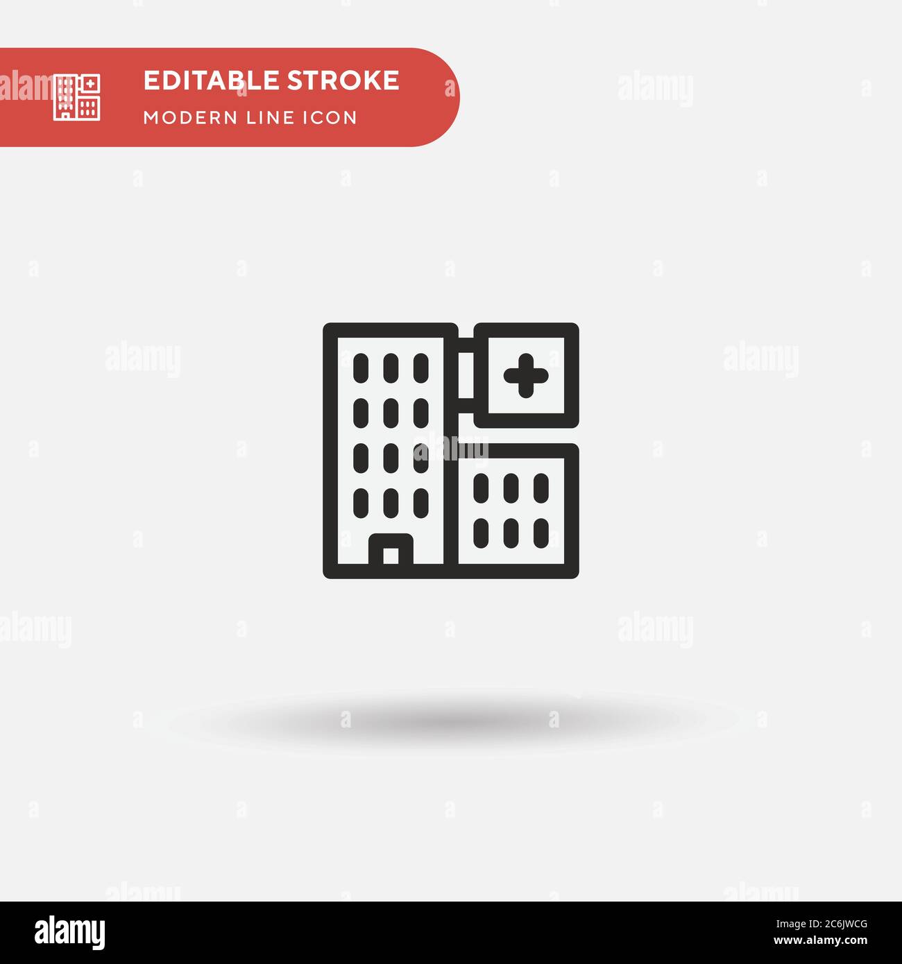 Hospital Simple vector icon. Illustration symbol design template for ...