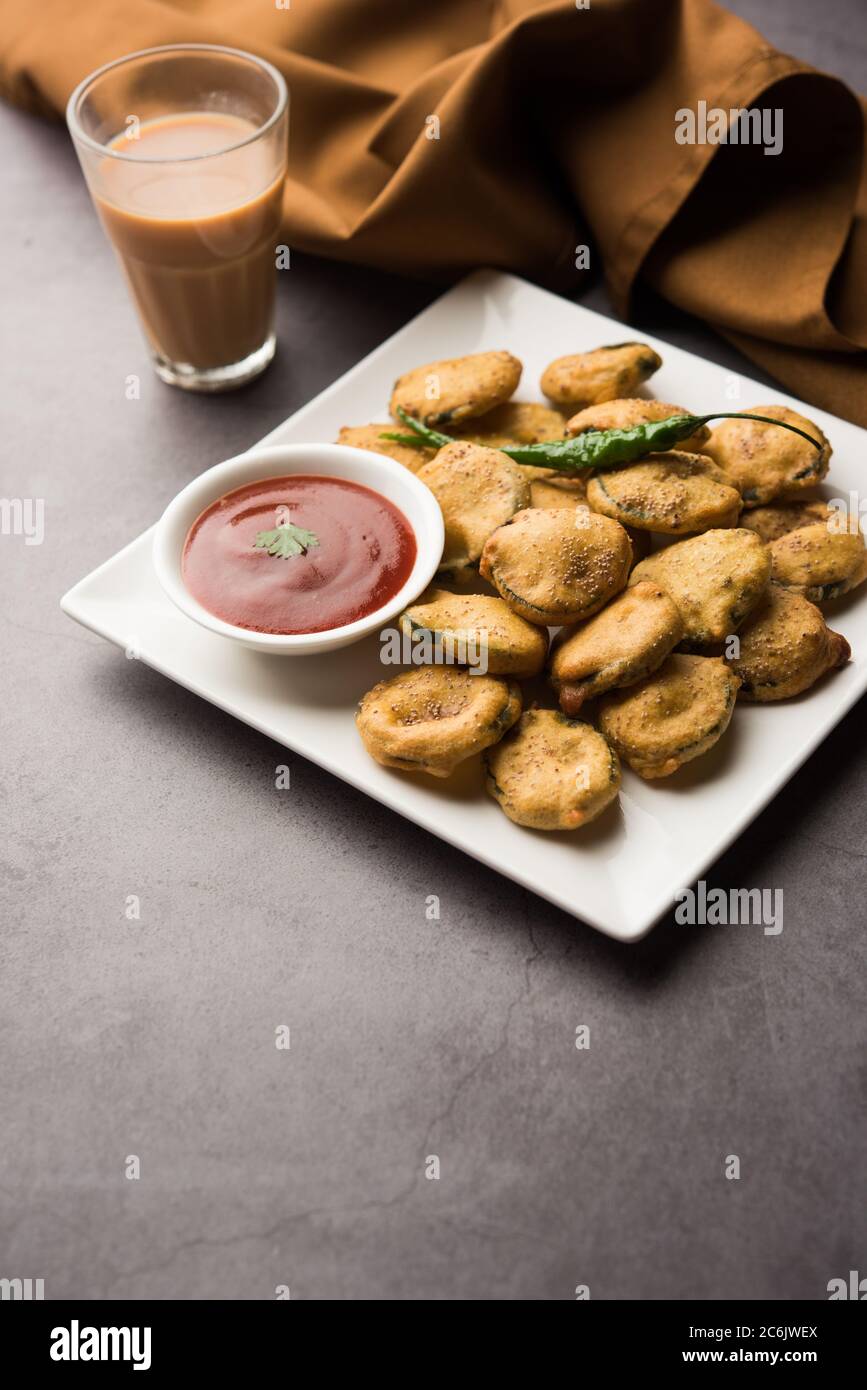 Sponge gourd fritters or gilki bhaji or bajji or pakora is an Indian ...