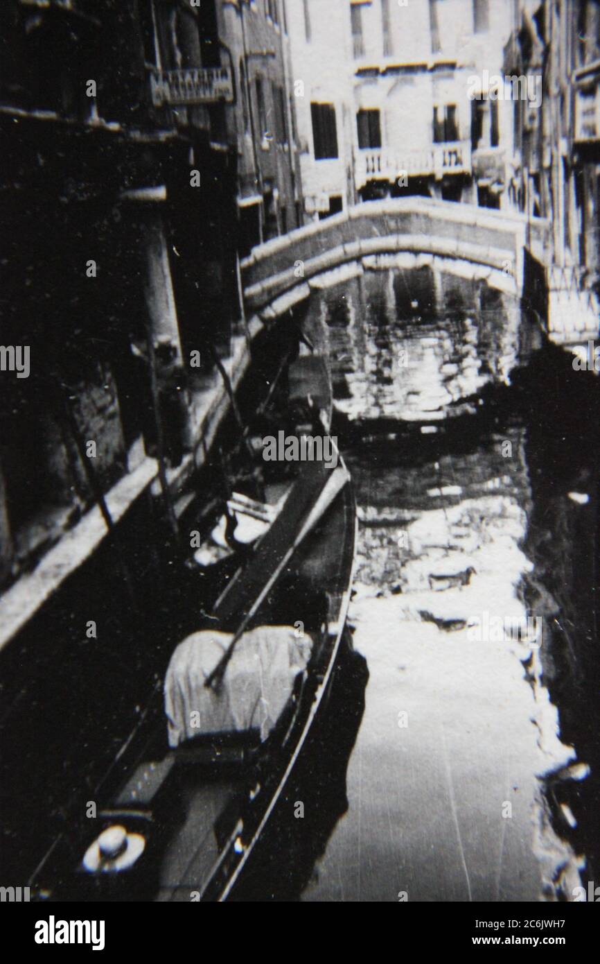 Fine 70s vintage old tourist photo of charming Venice, Italy, Venezia ...