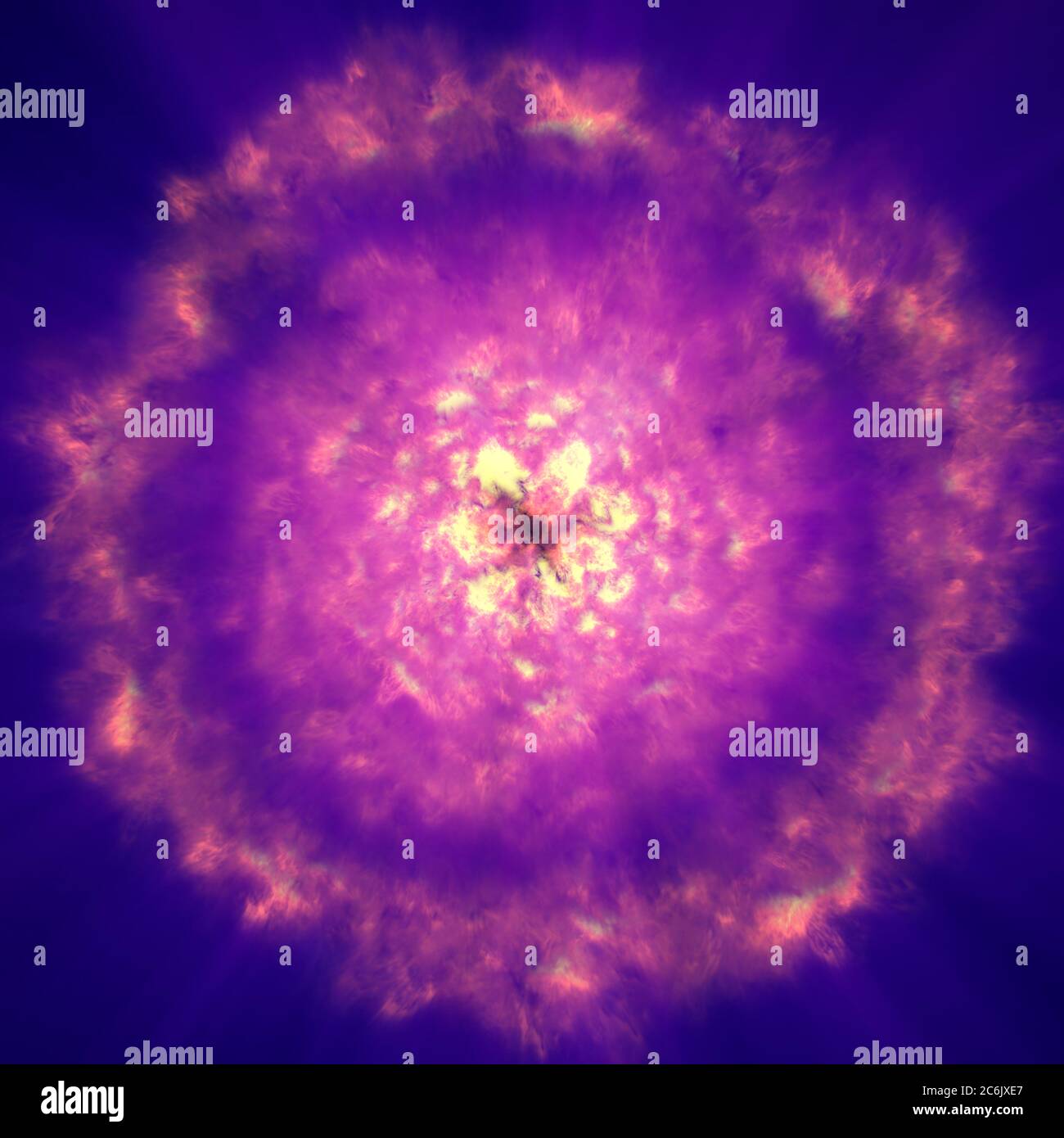 fire flame ball explosion in space, abstract illustration Stock Photo ...