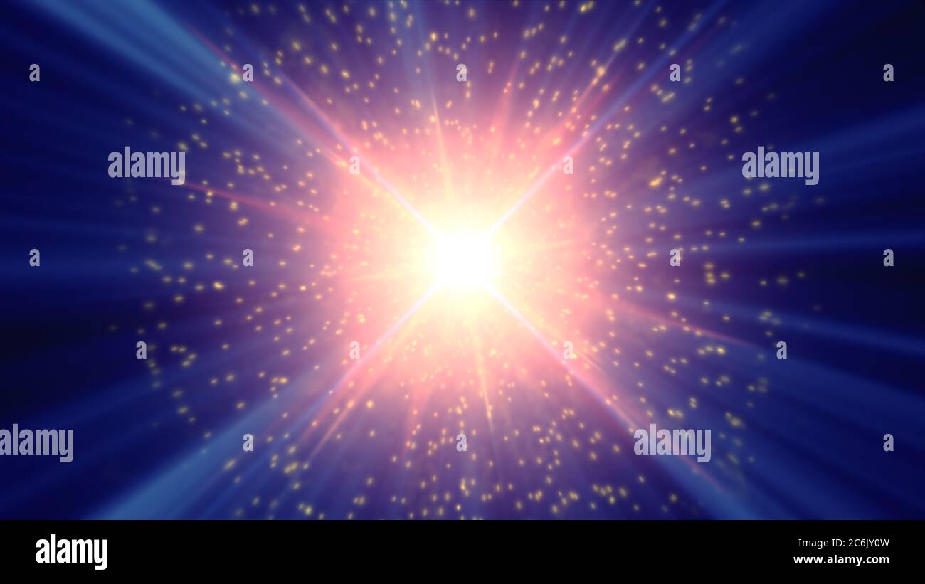 Bright light glare of sunshine and sun rays shining illustration Stock ...