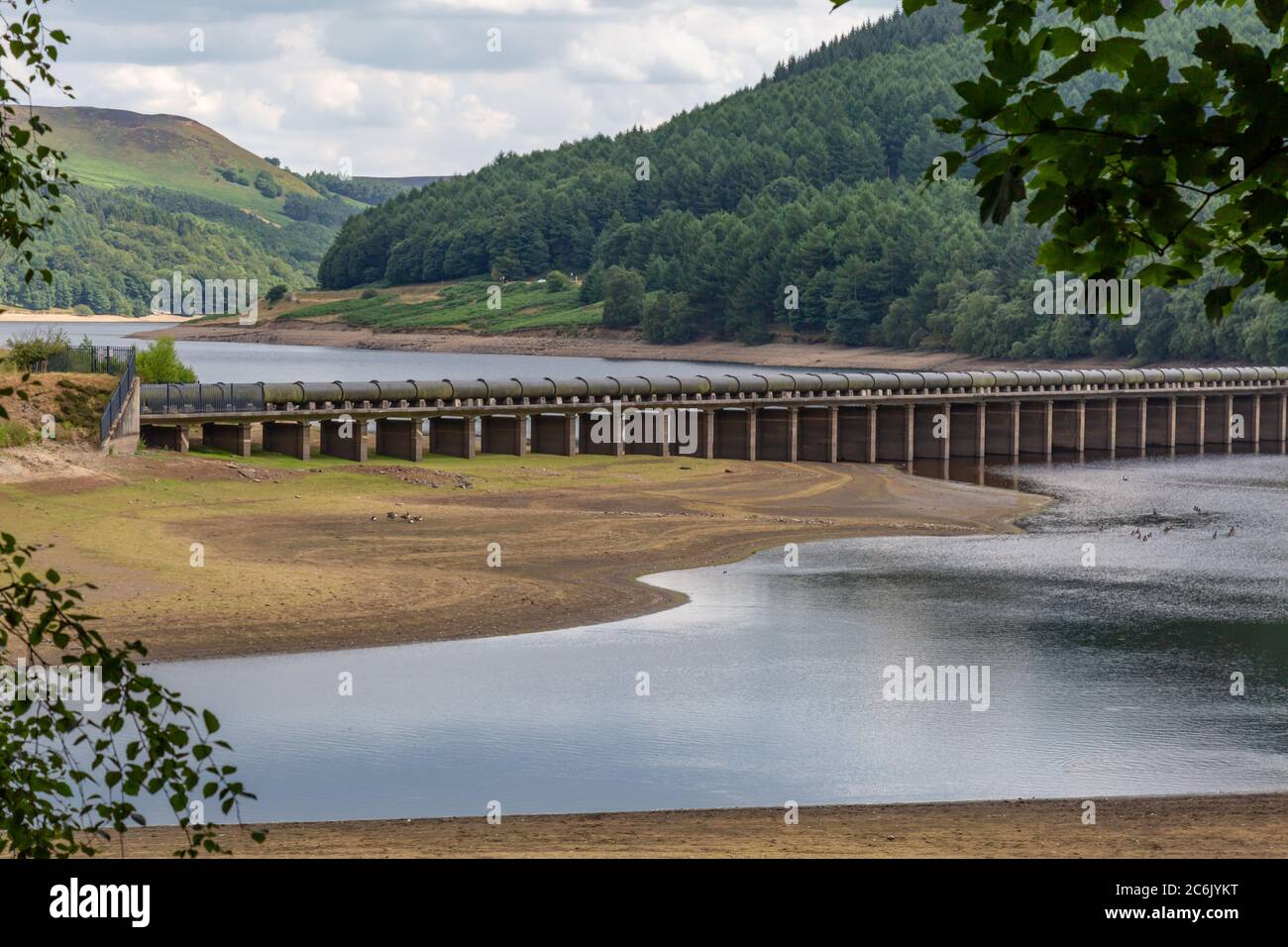 The Derwent Valley Aqueduct and the Ladybower reservoir in Derbyshire ...