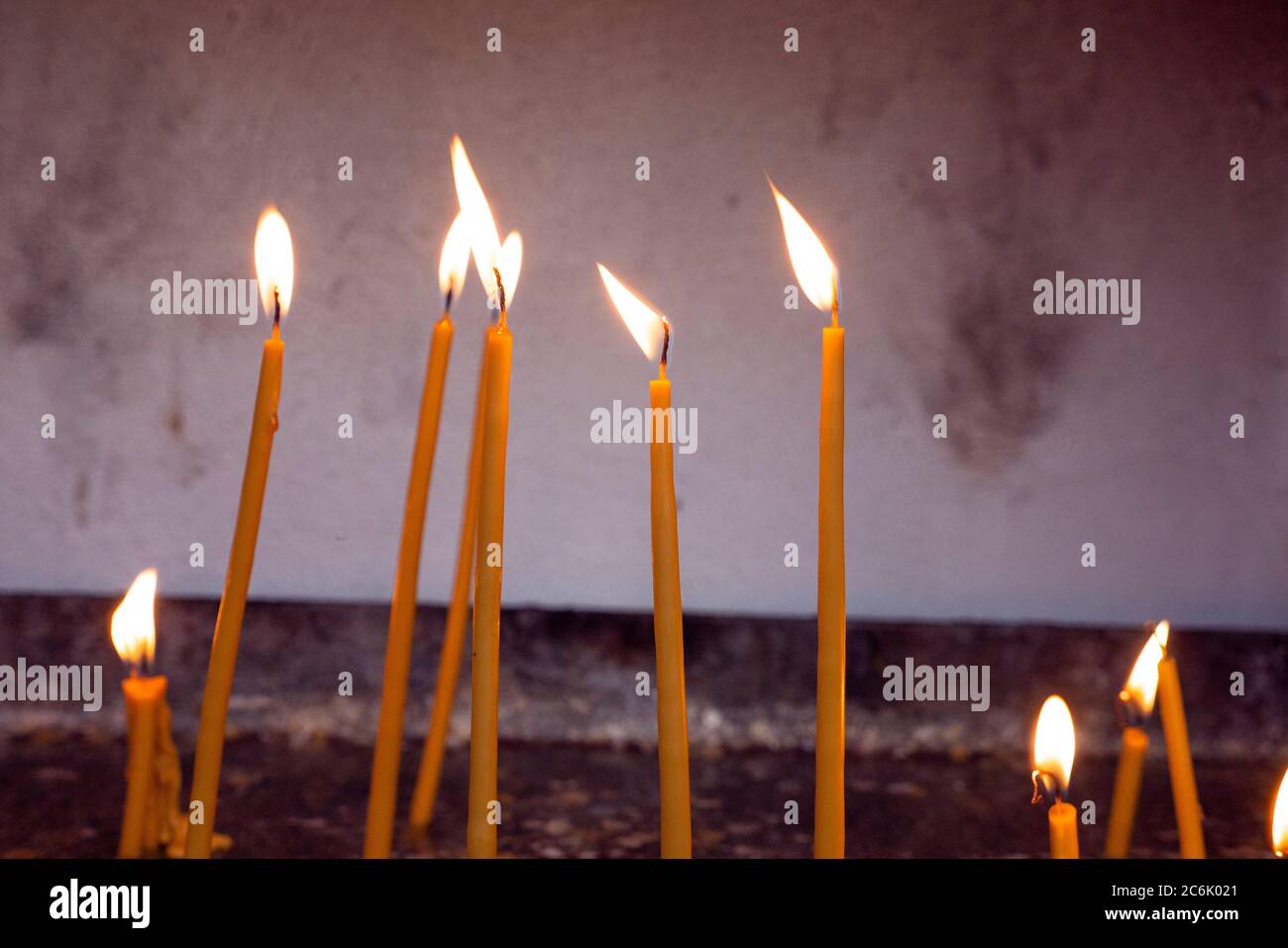 Cross christ burning candles in hi-res stock photography and images - Alamy
