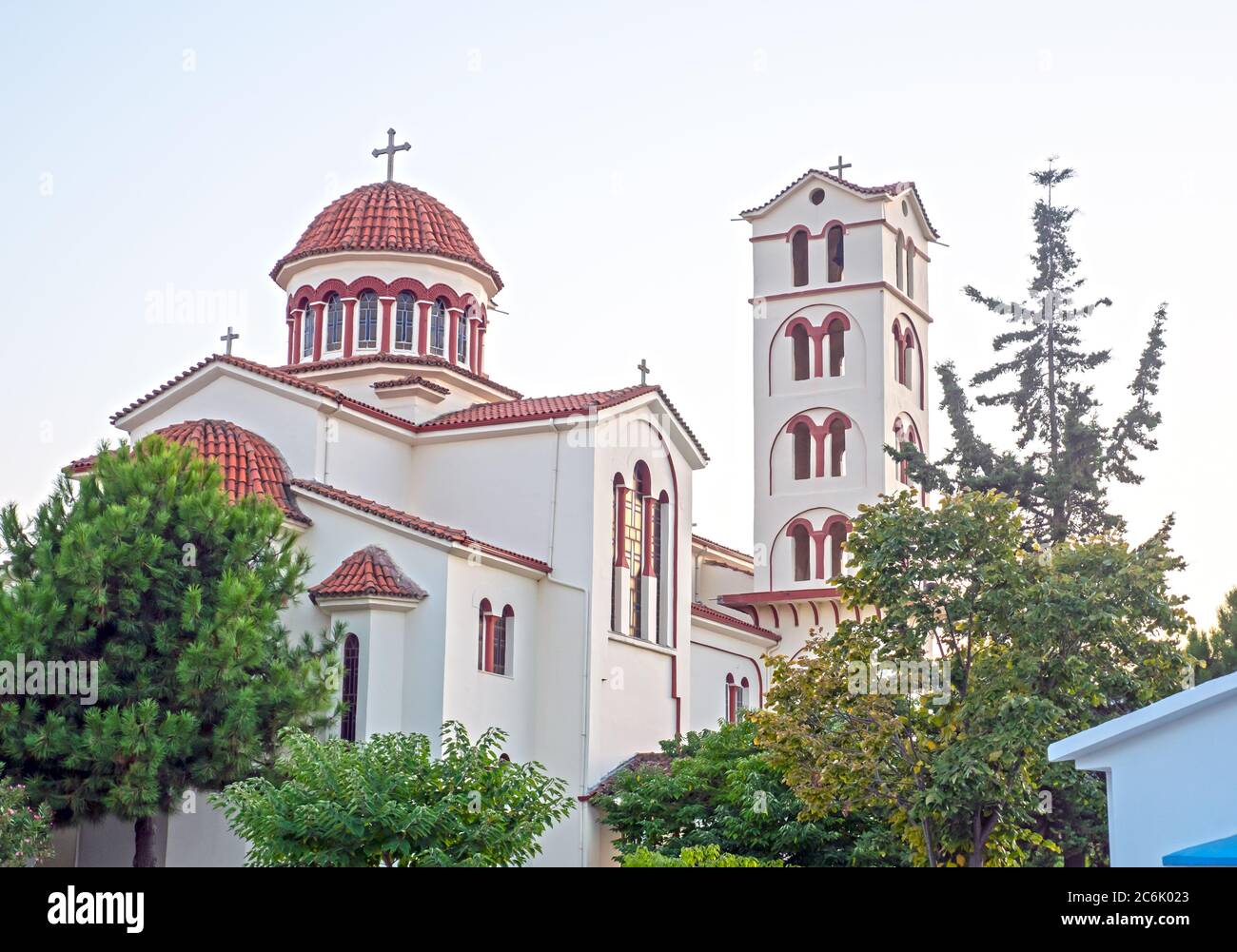 new construction Greek orthodox Church in Paralia Stock Photo - Alamy