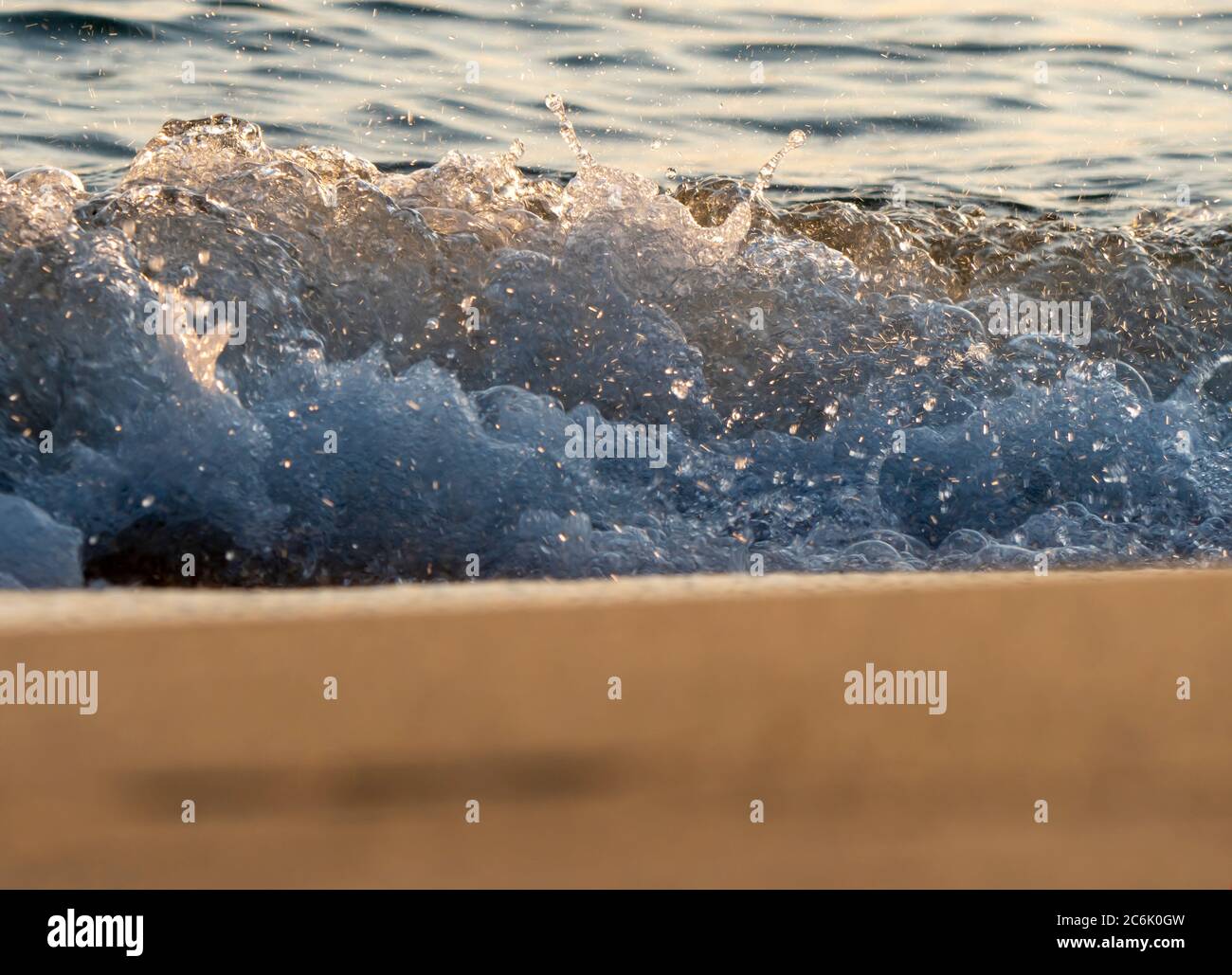 wave splash sea beach macro, close up Stock Photo - Alamy