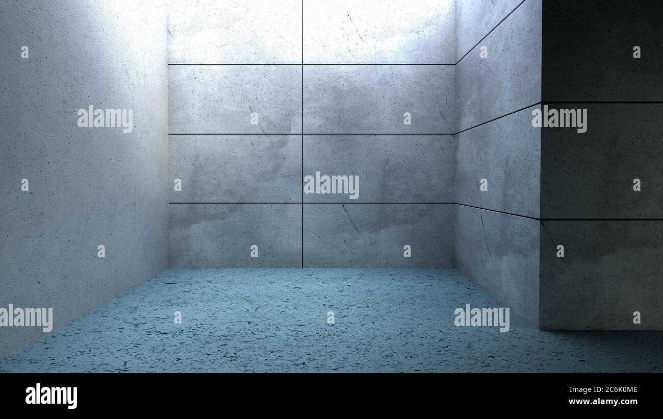 simple minimalistic interior 3d render image Stock Photo - Alamy