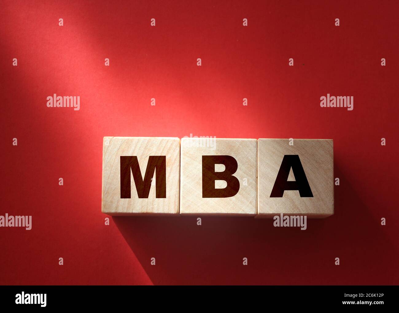 MBA on wooden blocks. Master of Business Administration. Education ...