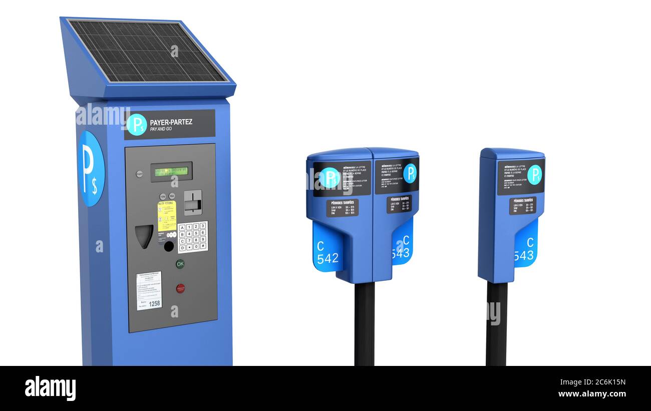 Parking pay meter Cut Out Stock Images & Pictures - Alamy