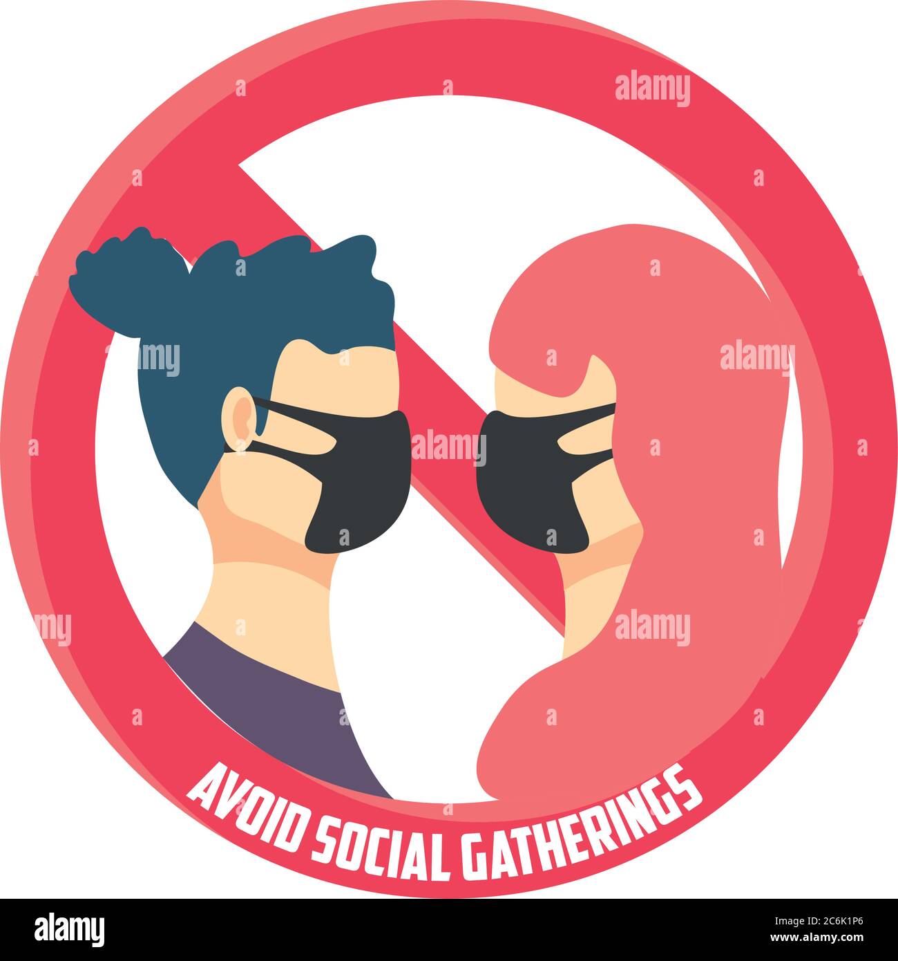 avoid social gatherings, avoid crowds keep your distance vector ...