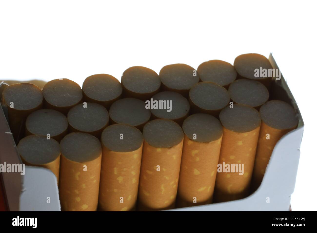 Open pack of cigarettes Stock Photo - Alamy
