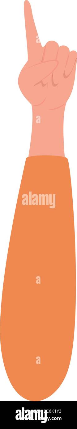 one sign with hand design of People arm finger person learn ...