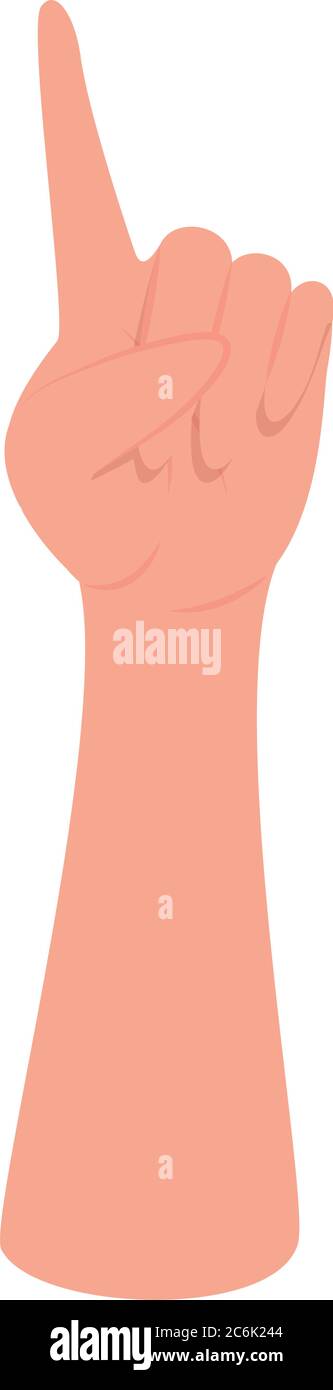 one sign with hand design of People arm finger person learn ...