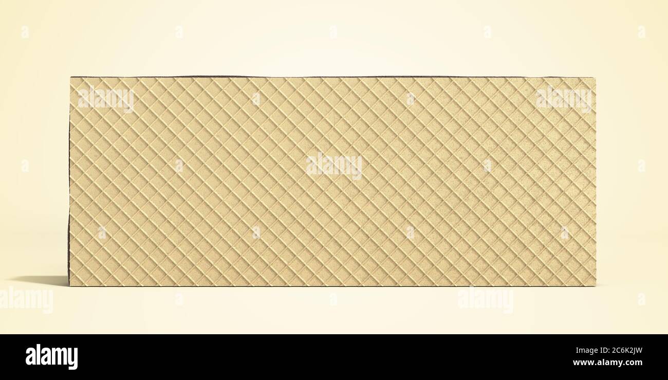 Four rectangle shape wafer biscuit 3d render on color gradient Stock ...